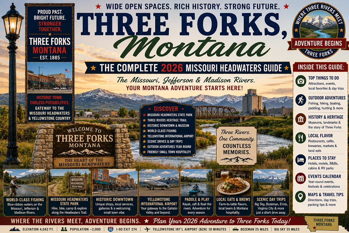 Three Forks, Montana: The Complete 2026 Missouri Headwaters Guide ...